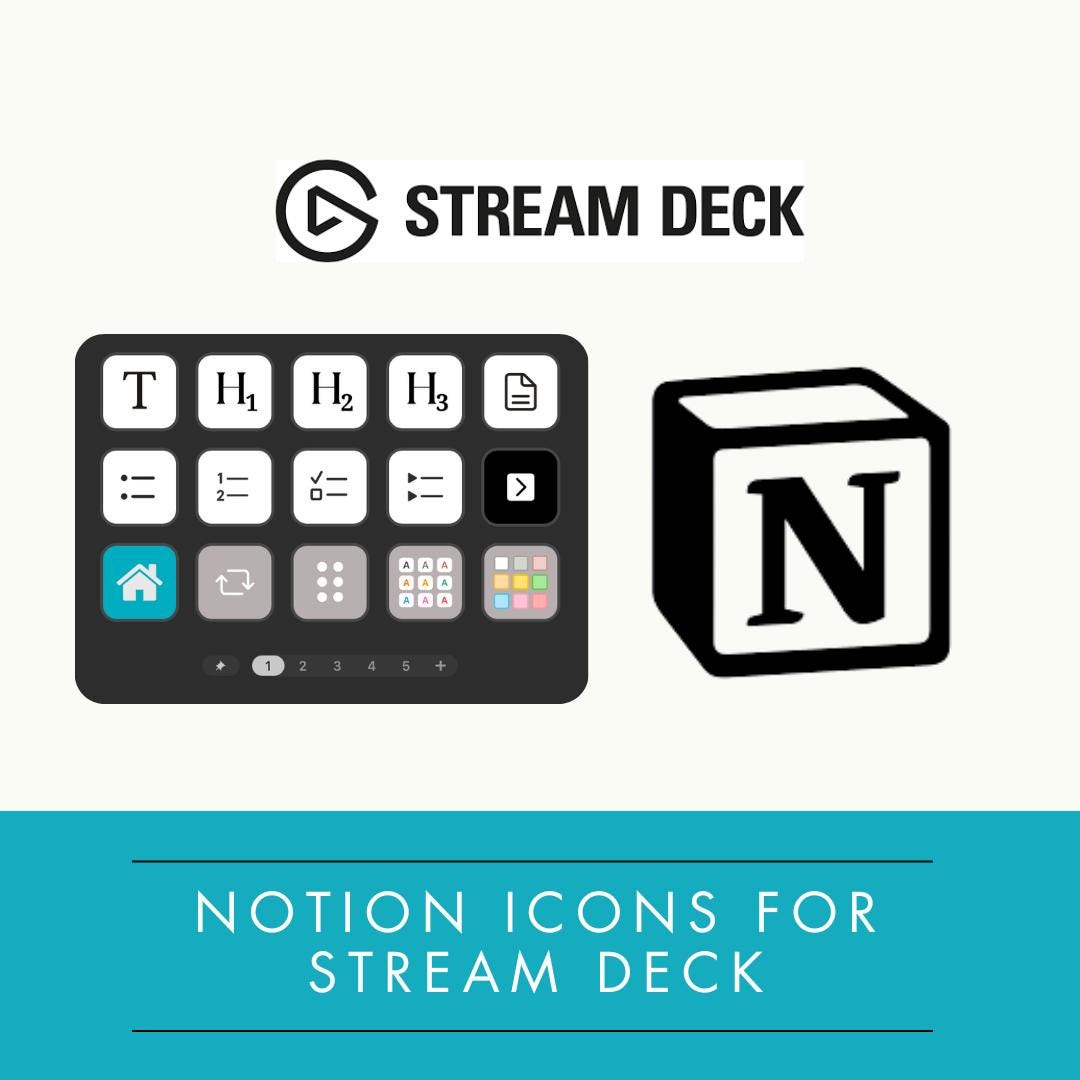 Notion-style Icon Pack for Stream Deck – Clean, Minimal Productivity ...