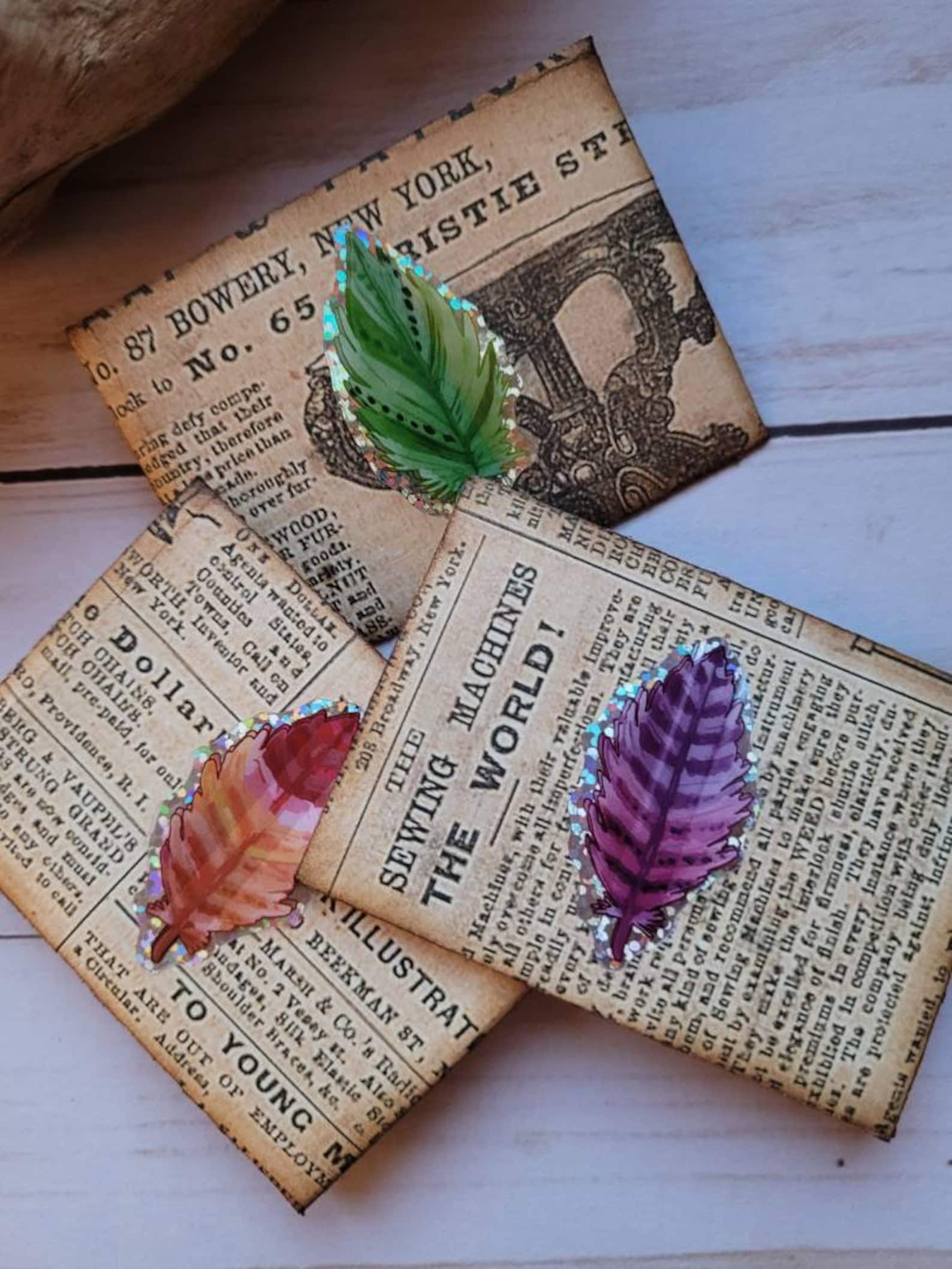 Mini Handmade Envelopes, Embellished for Junk Journals, Ephemera ...