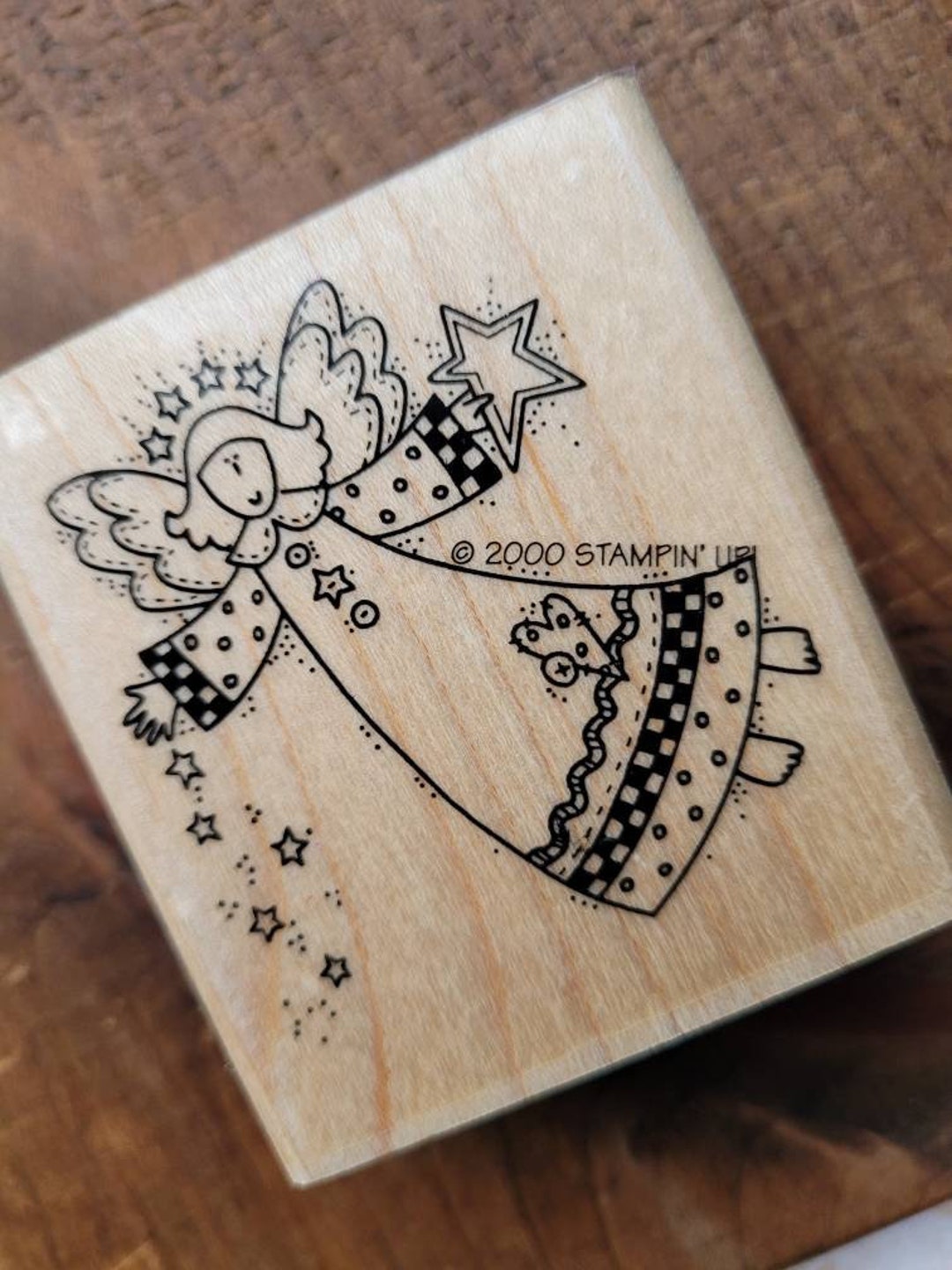 Country Angel Stamp, Vintage Wood Stamp, Stampin' Up - Etsy