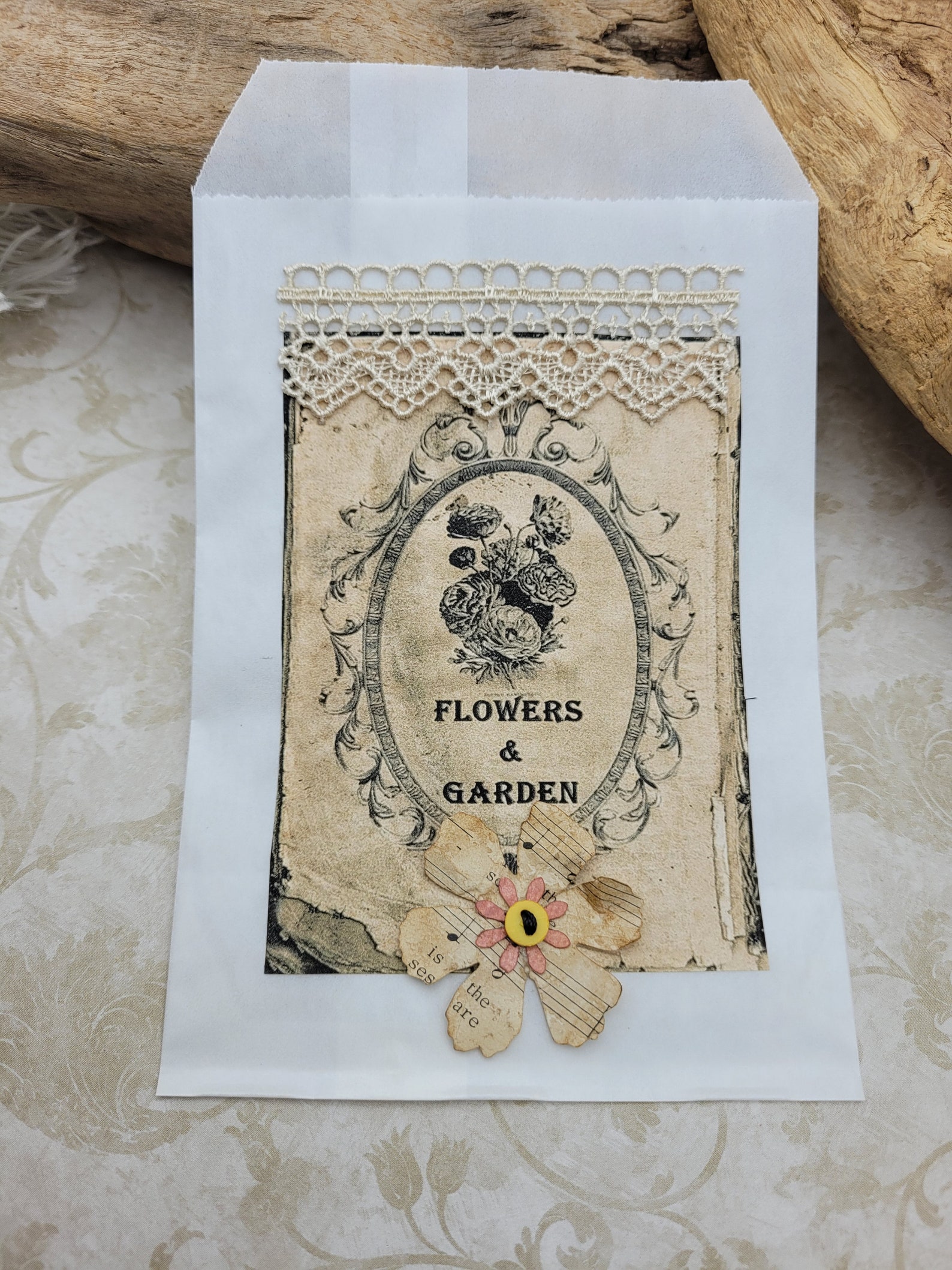 Altered Glassine Bag, Victorian Journal Cards - Etsy