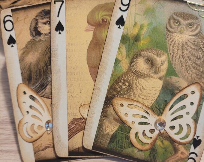 Altered Playing Cards, Journal Cards, Distressed, Mixed Media - Etsy UK