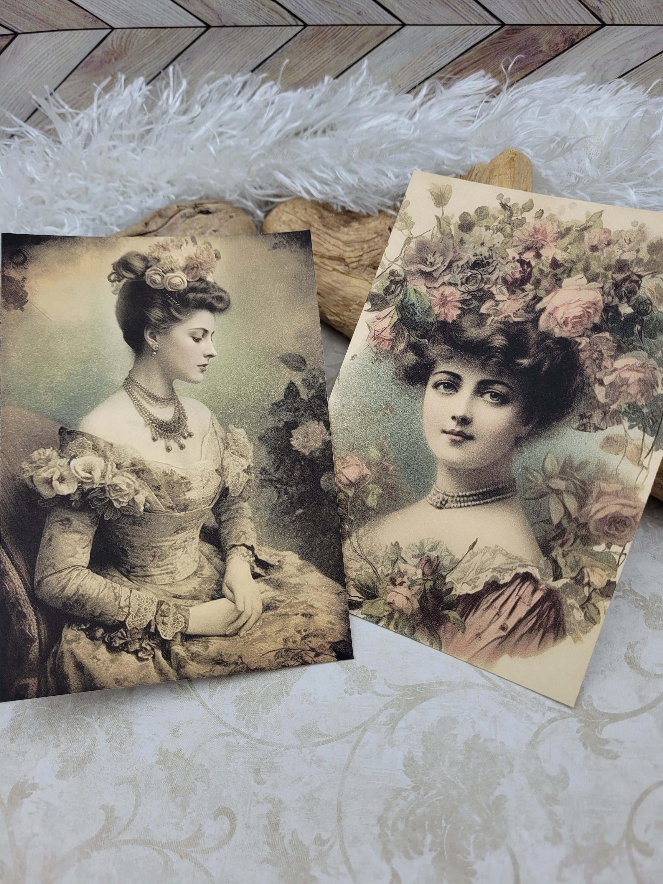 Altered Glassine Bag, Victorian Journal Cards - Etsy