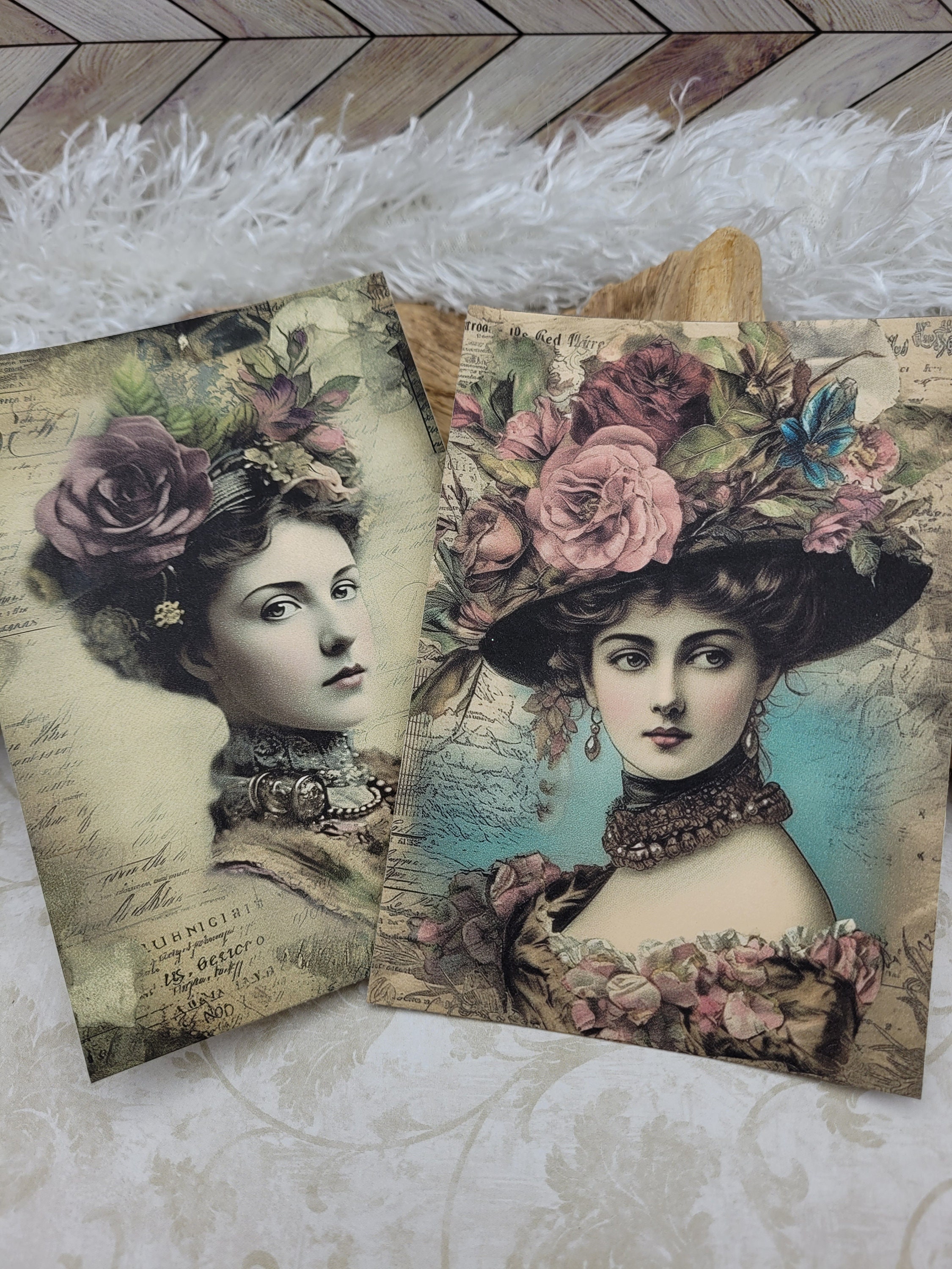 Altered Glassine Bag, Victorian Journal Cards - Etsy