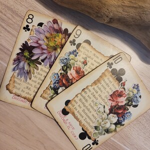 Altered Playing Cards, Journal Cards, Distressed, Mixed Media - Etsy