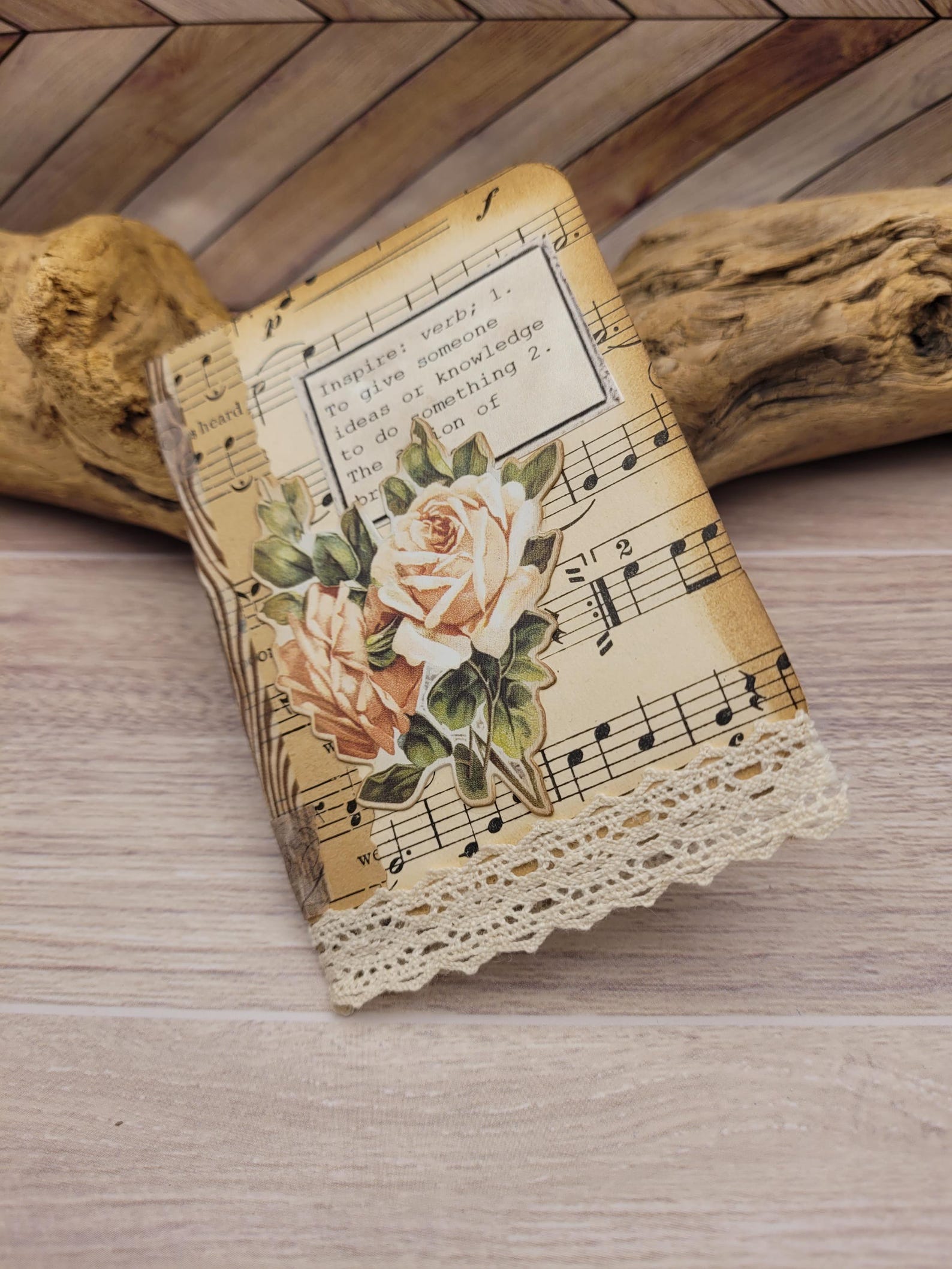 Small Handmade Junk Journal, Index Card Journal, Distressed, Vintage ...