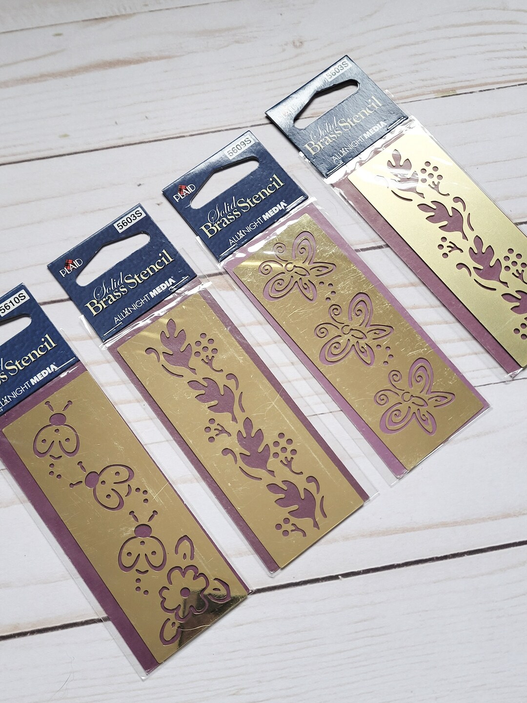 Vintage Brass Stencils, 4 PC. Lot, NOS - Etsy