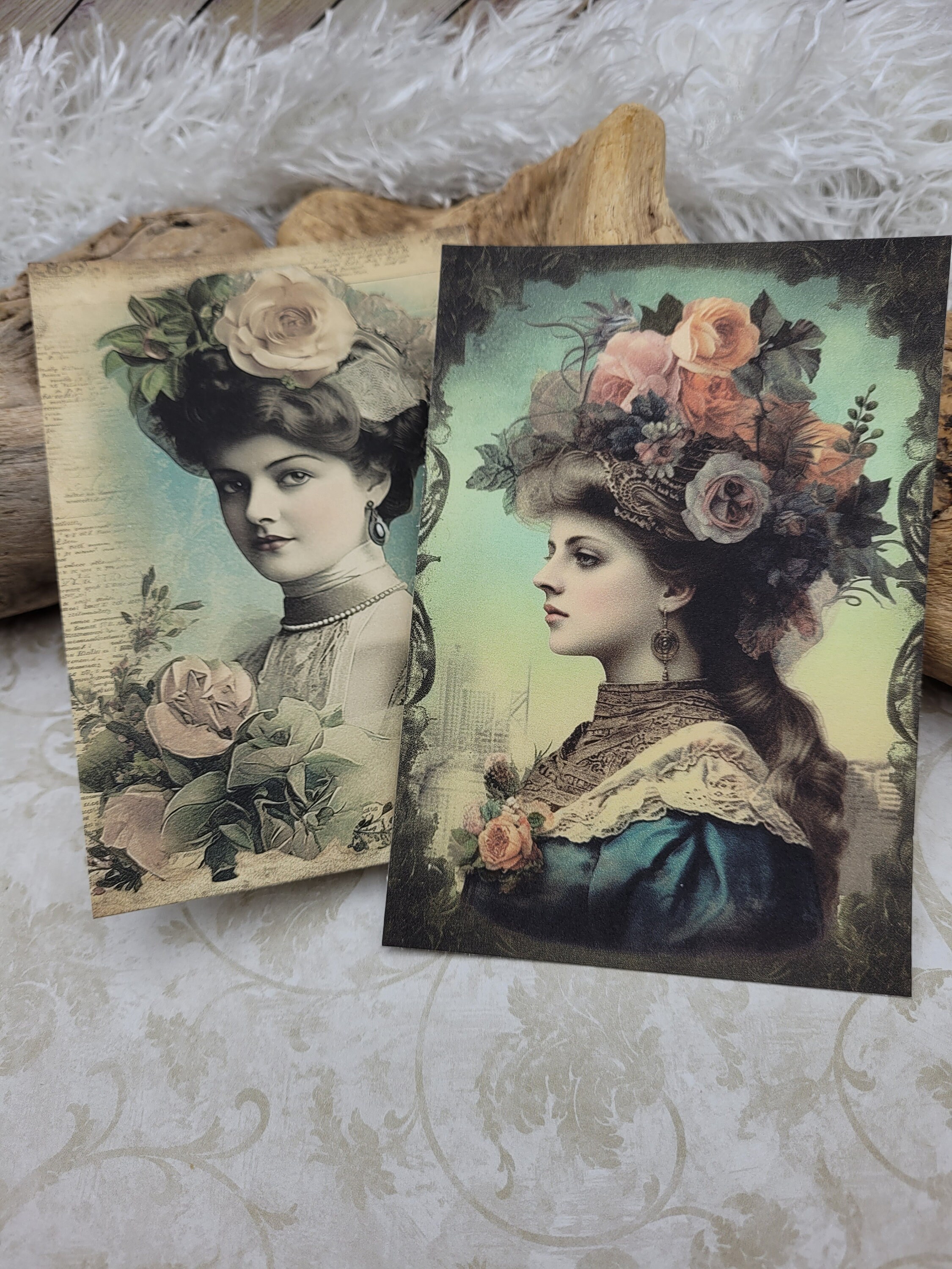 Altered Glassine Bag, Victorian Journal Cards - Etsy