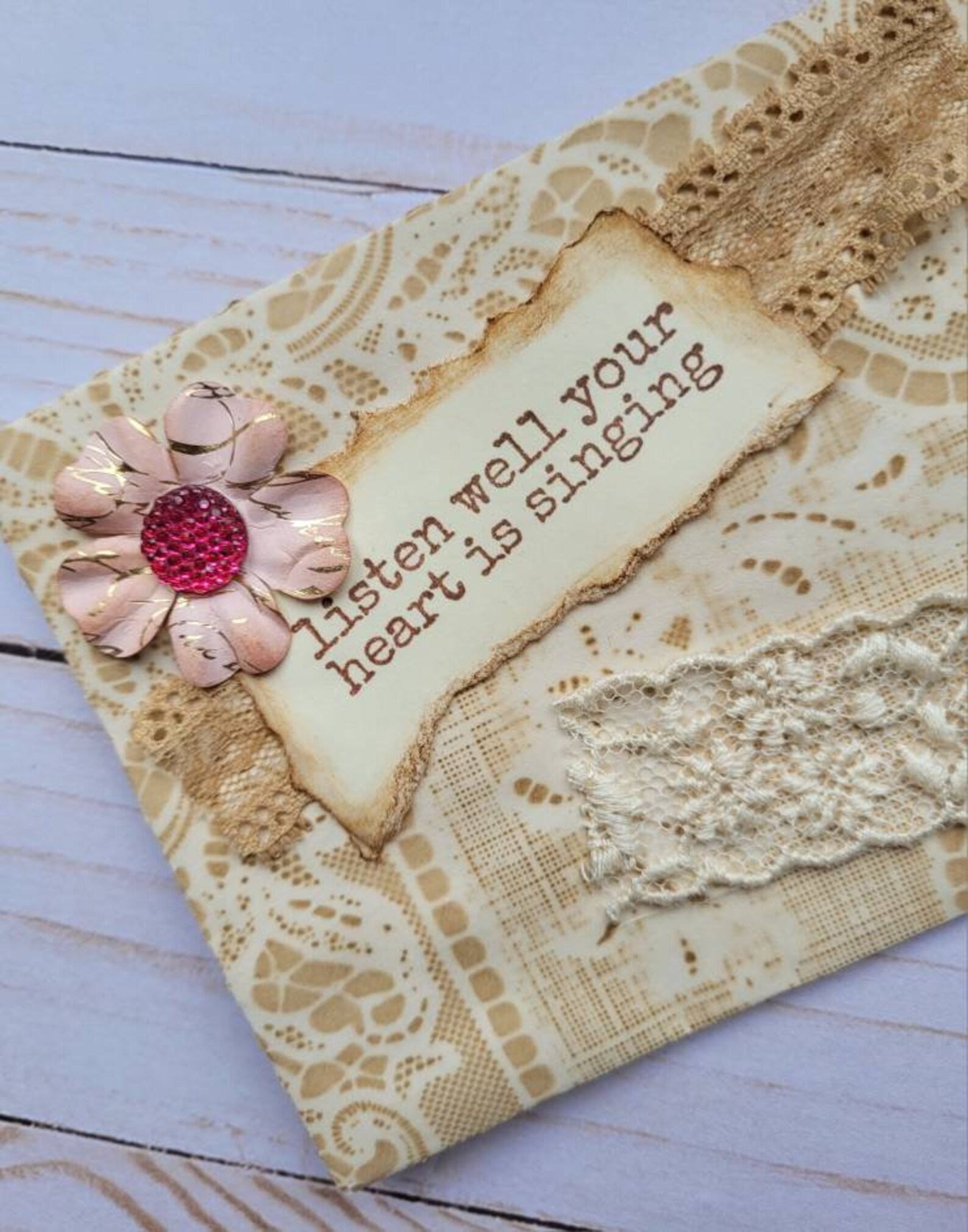 Tea Dyed Envelopes, Embellished for Junk Journals, Ephemera Storage ...