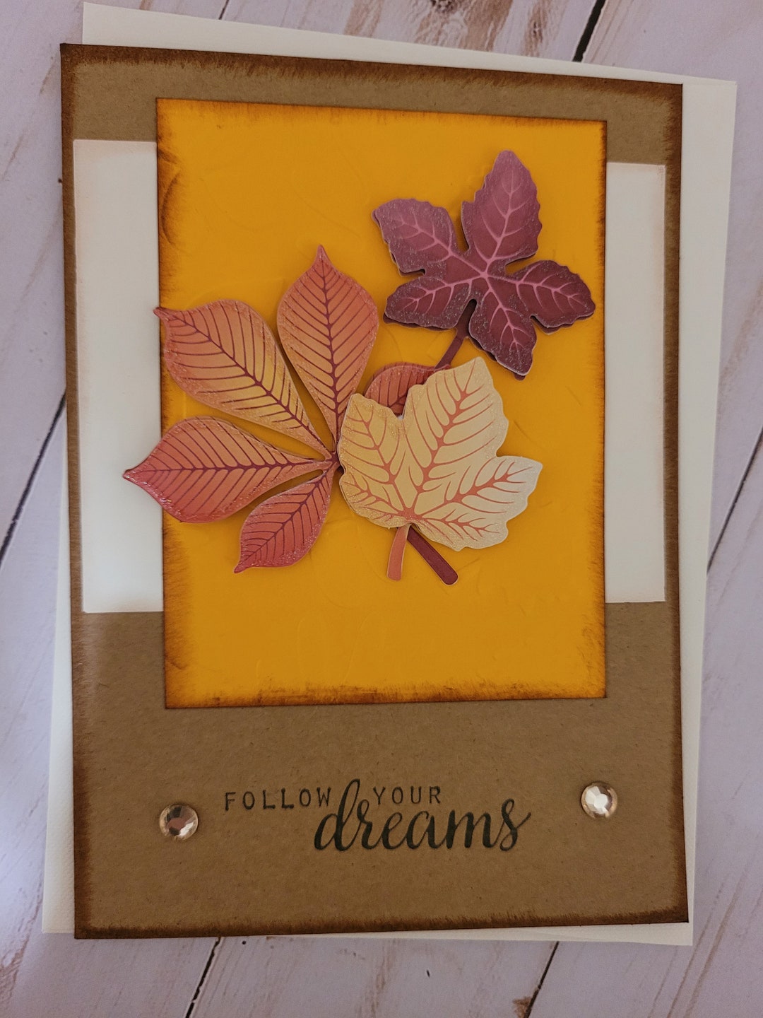 Autumn Nature Card, Fall Note Card, Leaf Card - Etsy