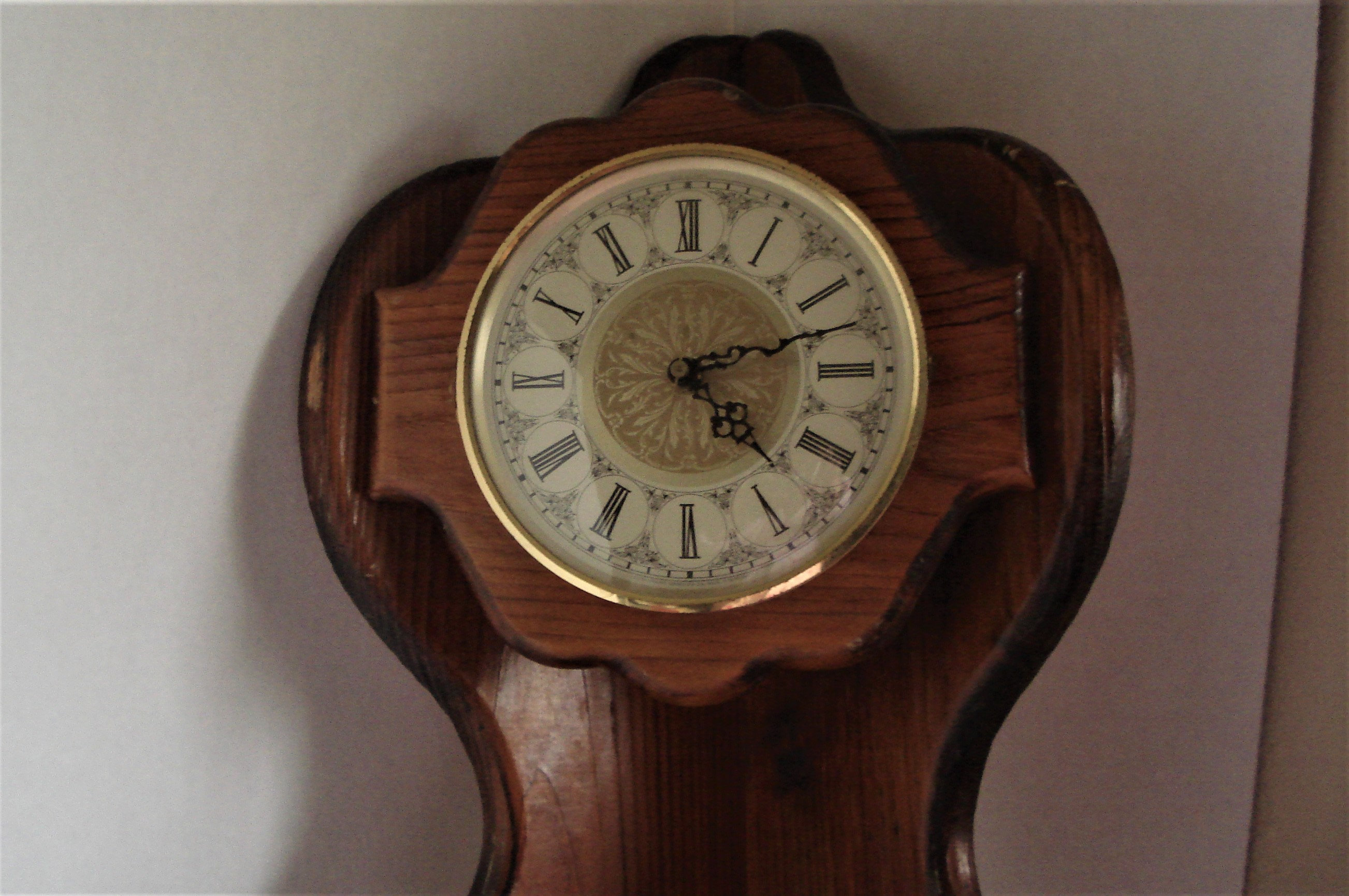 Wall Mounted Corner Wood Clock AS IS. - Etsy