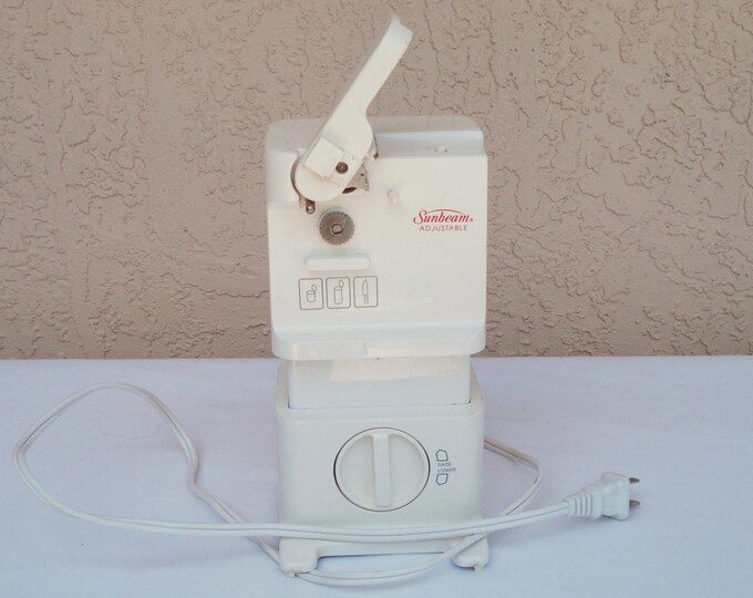 SUNBEAM Adjustable Electric Can Opener With Knife and Scissors ...