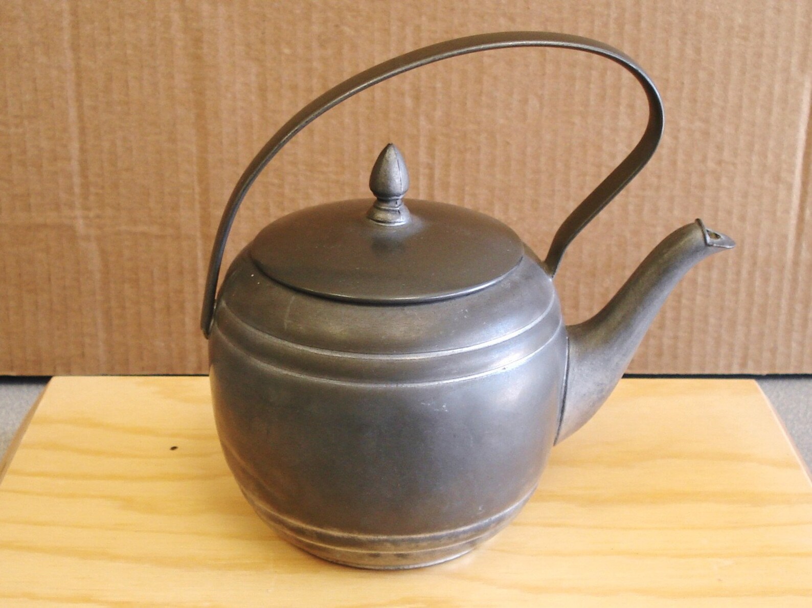 Vintage Solid Pewter Tea Pot | Etsy