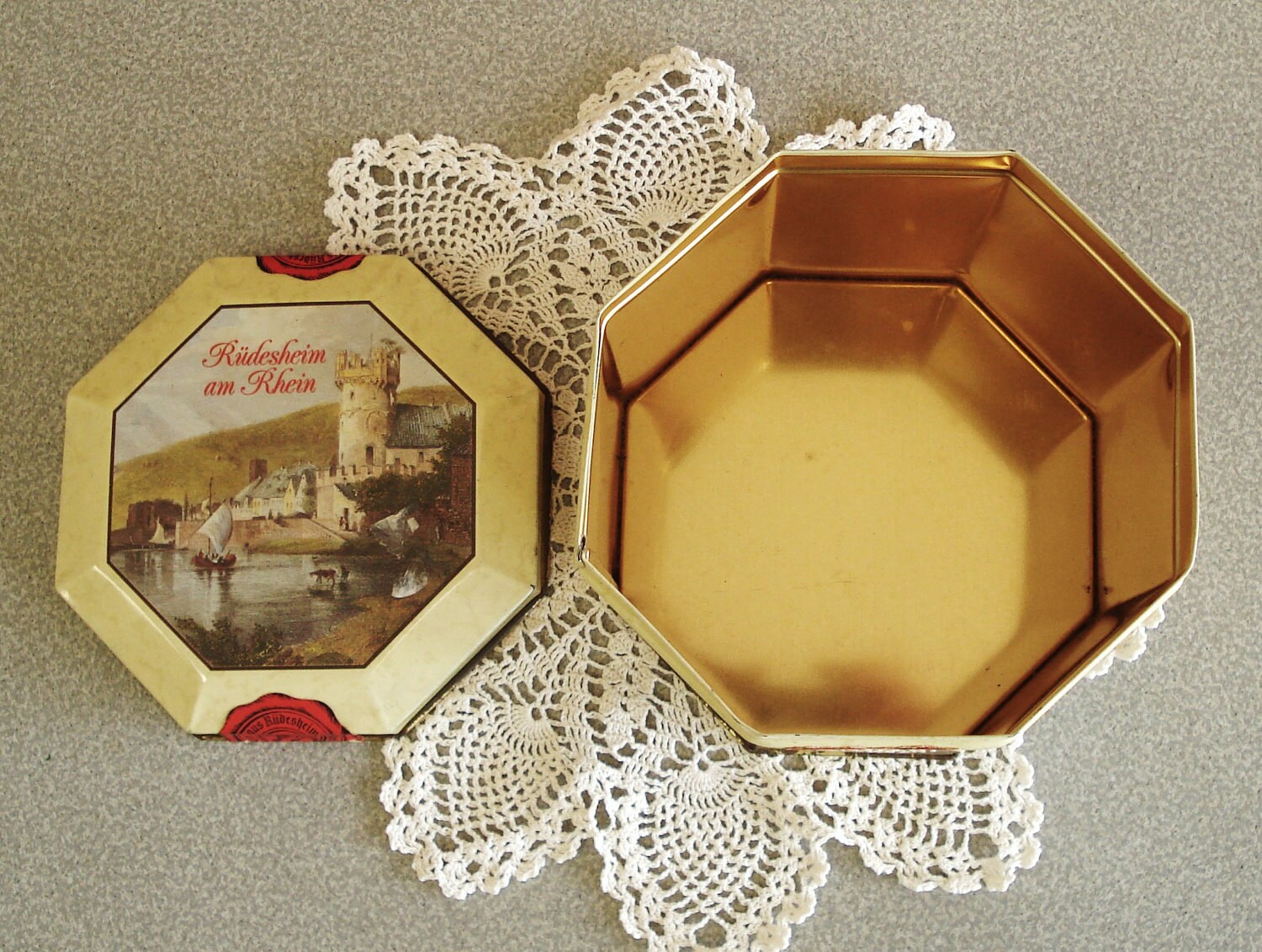 Vintage ASBACH CO Germany Decorated Tin Box. - Etsy