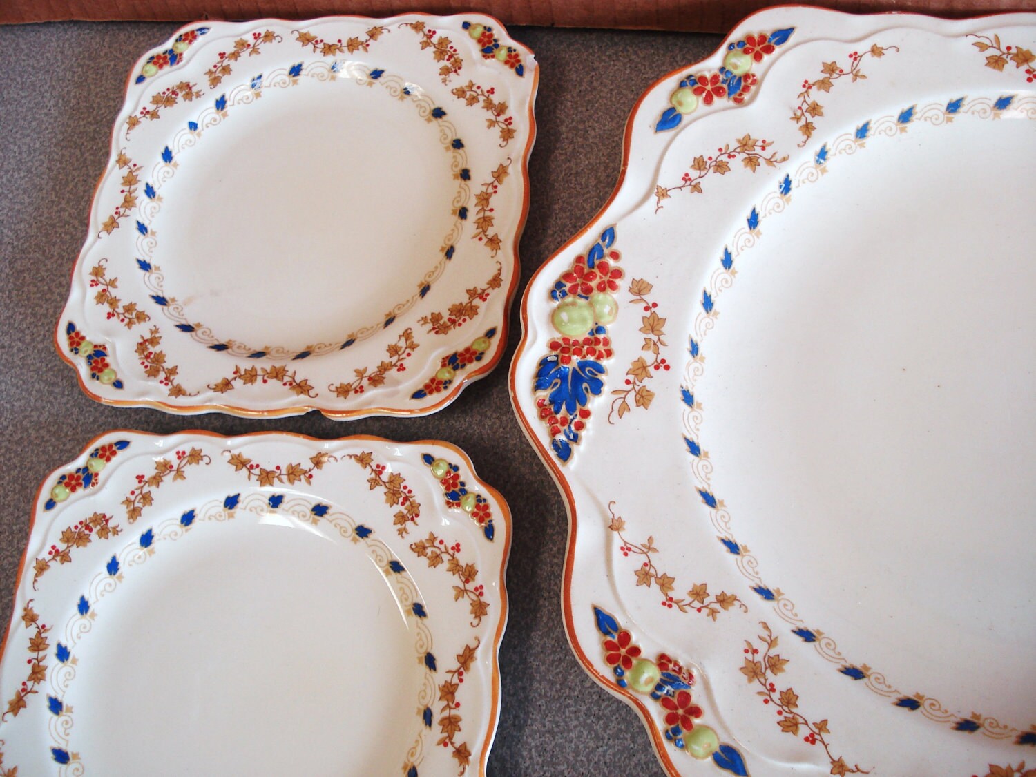 Vintage OLD HALL Ivory Ware DORIS 2048 Pattern Dessert Serving | Etsy