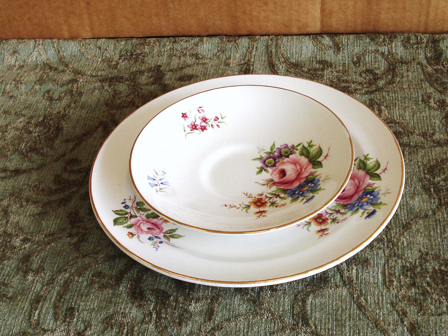 Vintage OLD FOLEY by James Kent Staffordshire China Plate & Saucer ...