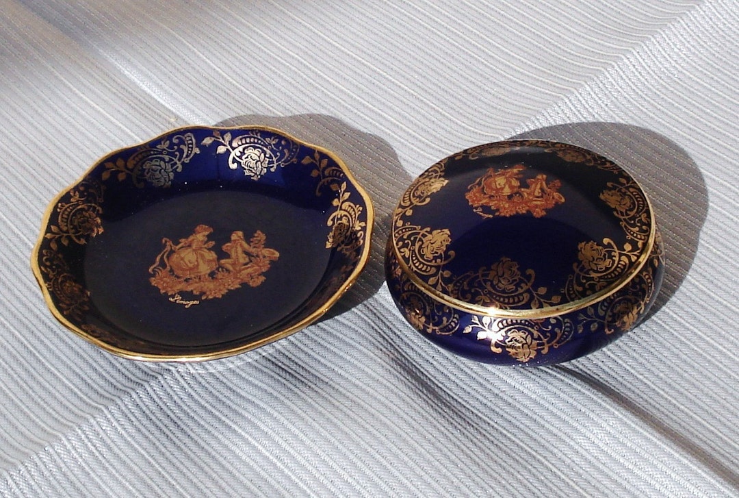 Vintage LIMOGES Veritable Porcelain D'art Vanity Set France. - Etsy