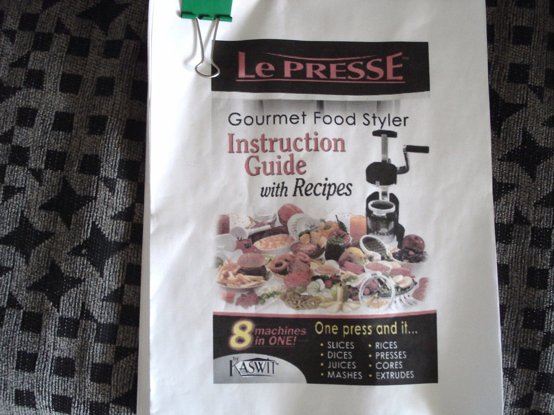 LE PRESSE Gourmet Food Styler Juicing Pressing Plate - Etsy