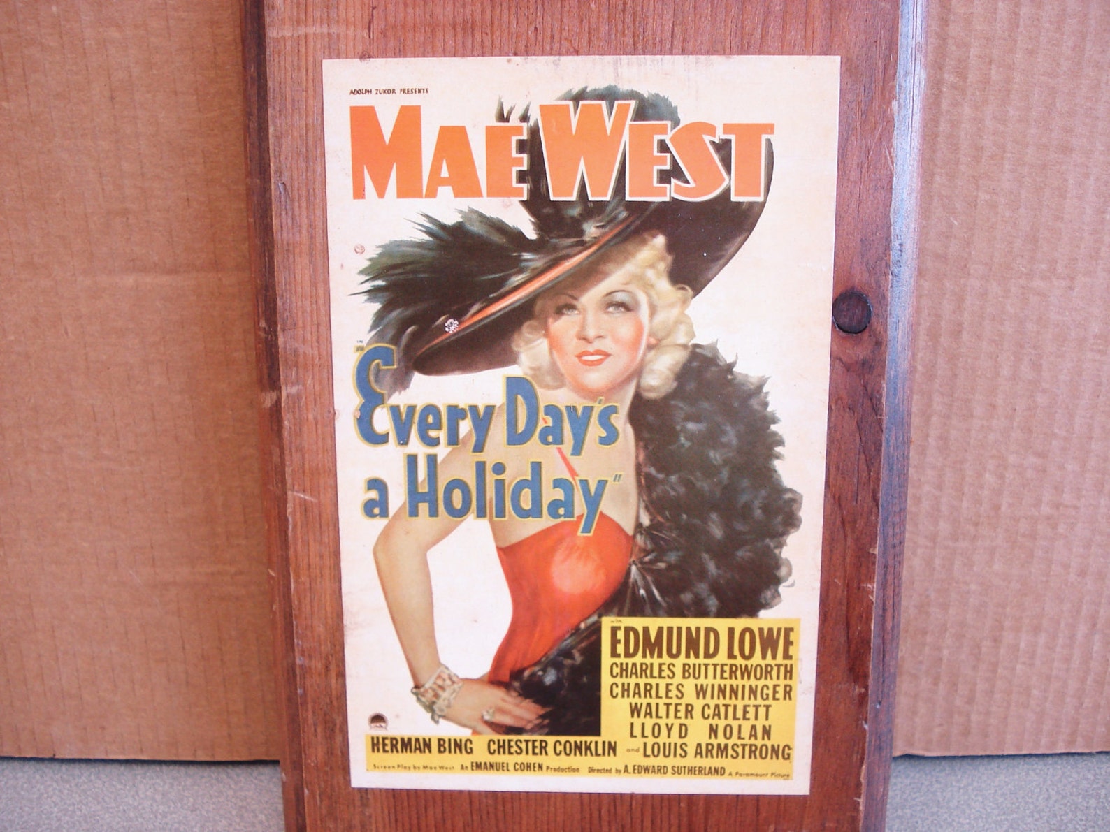 Vintage PARAMOUNT PICTURE Mae West Every Day A Holiday Print. - Etsy