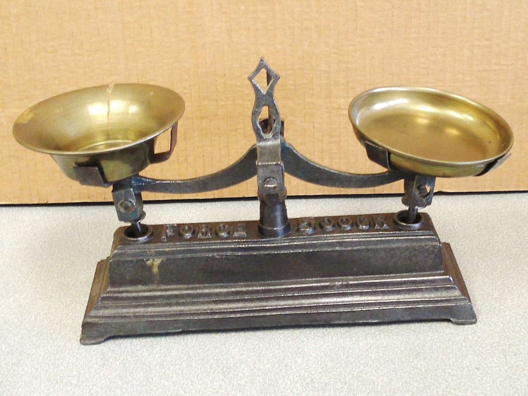 Antique FORCE 500 Gr Cast Iron Scale. - Etsy