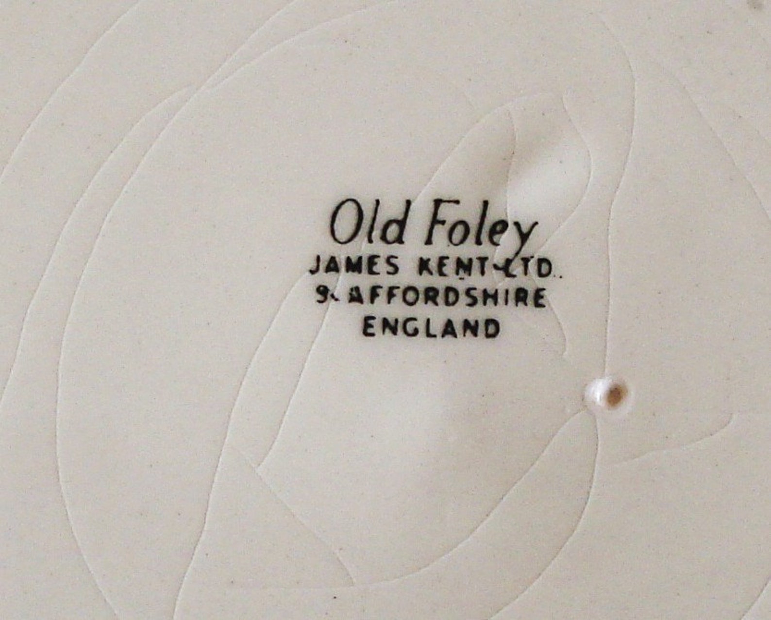 Vintage OLD FOLEY by James Kent Staffordshire China Plate & Saucer ...