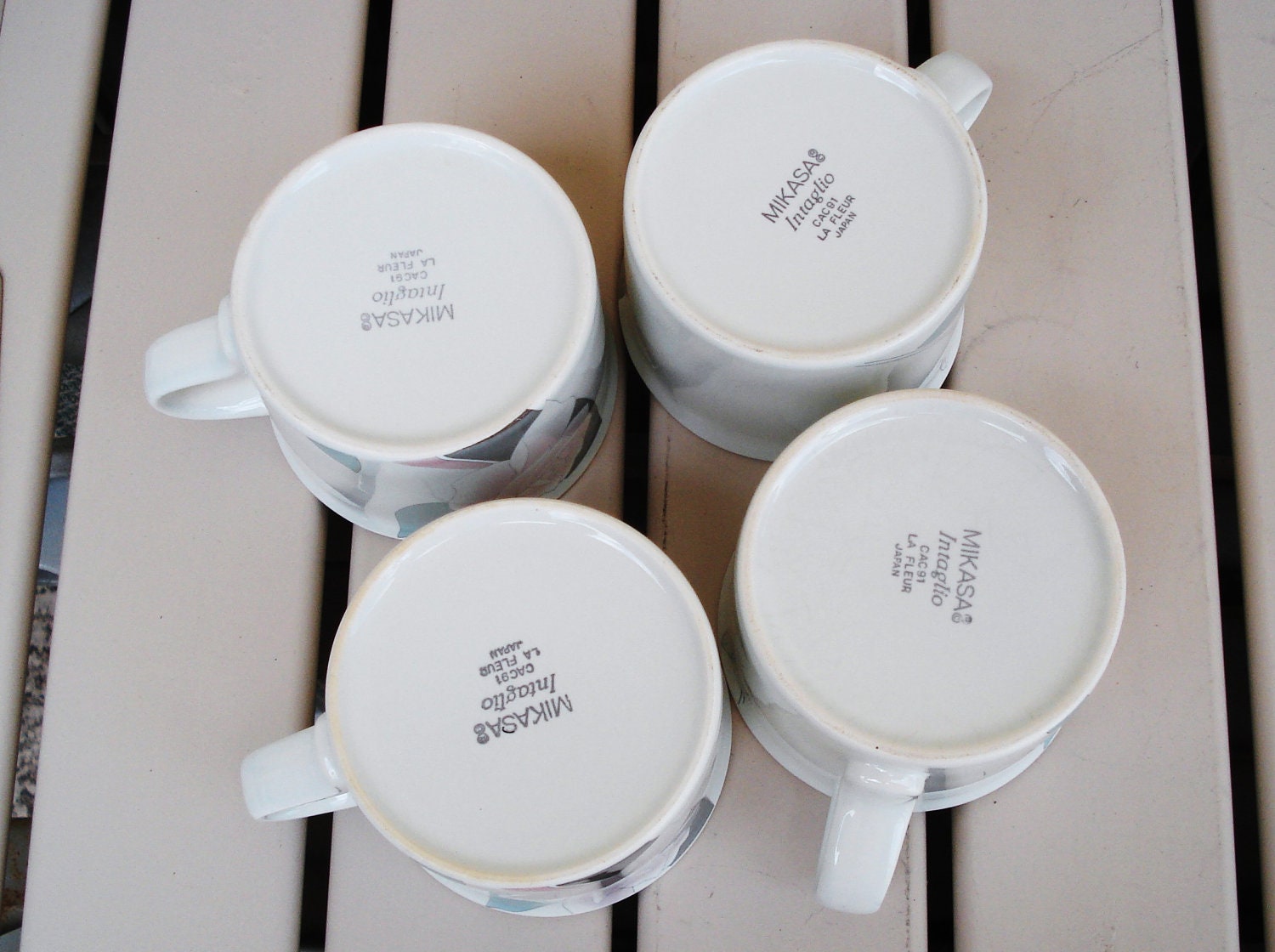 Mikasa INTAGLIO La FLEUR Pattern CAC91 4 Cups Japan. - Etsy