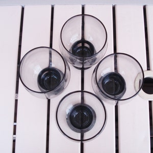 Set of 4 Clear Smokey Color Glass Beverage Tumblers Glasses. - Etsy