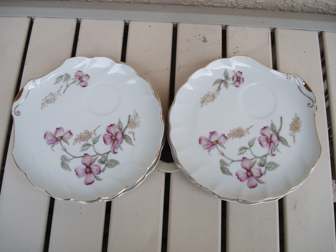 Porcelain Sea Shell Shape Snack Plates With Floral Print - Etsy