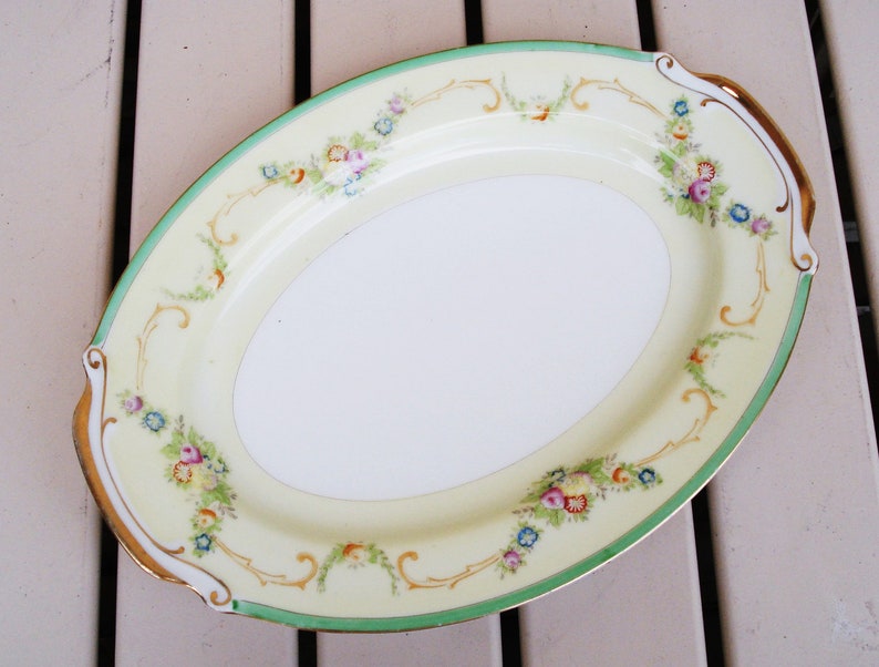 Vintage EMPRESS CHINA Japan Hand Painted Medium Oval Platter. - Etsy