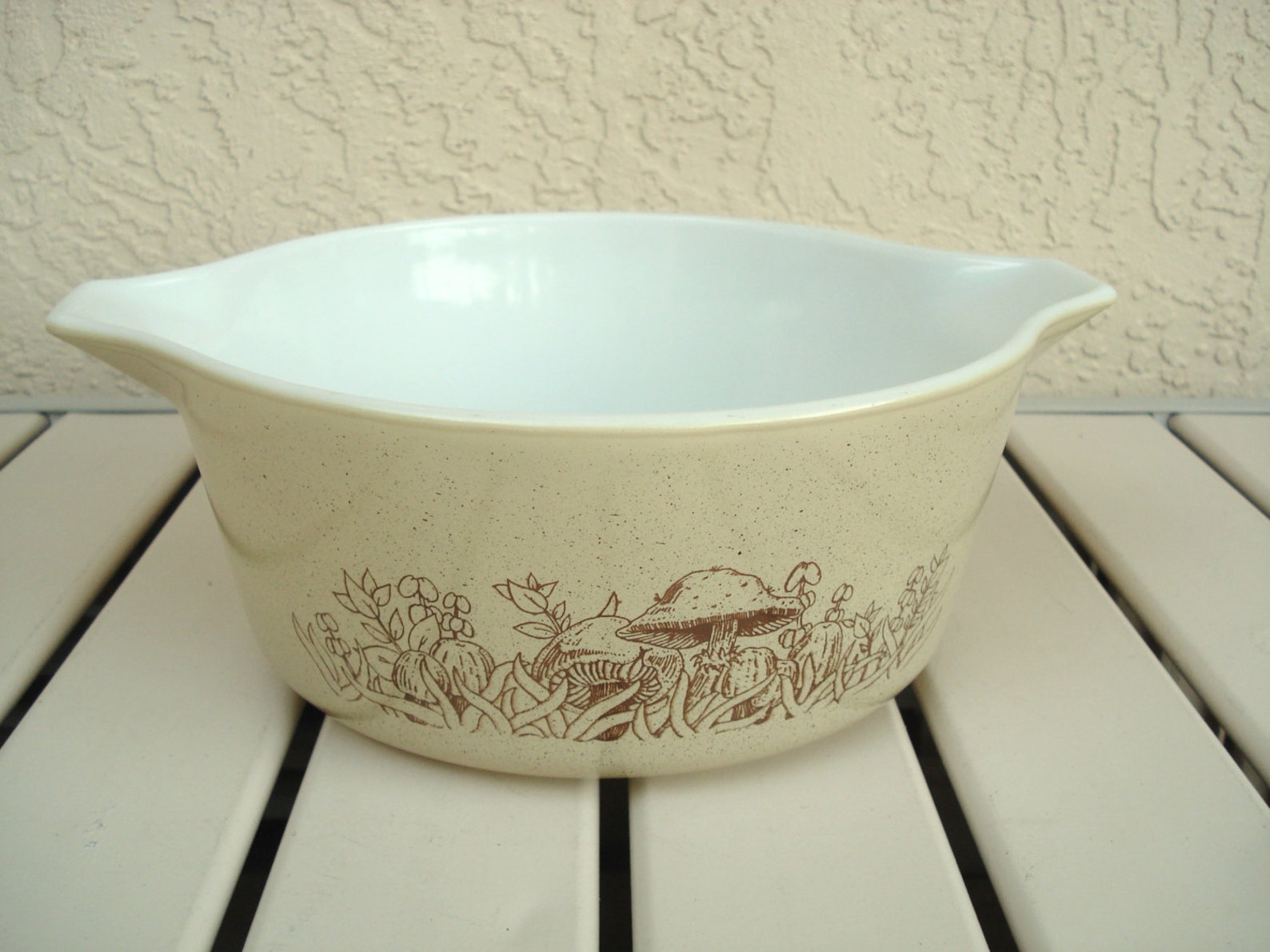 Vintage PYREX Corning Ware Milk Glass Mashroom Design Mixing - Etsy