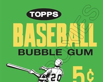 1965 Topps Wax Pack Wrapper Store Counter Standup Sign Repro - Etsy
