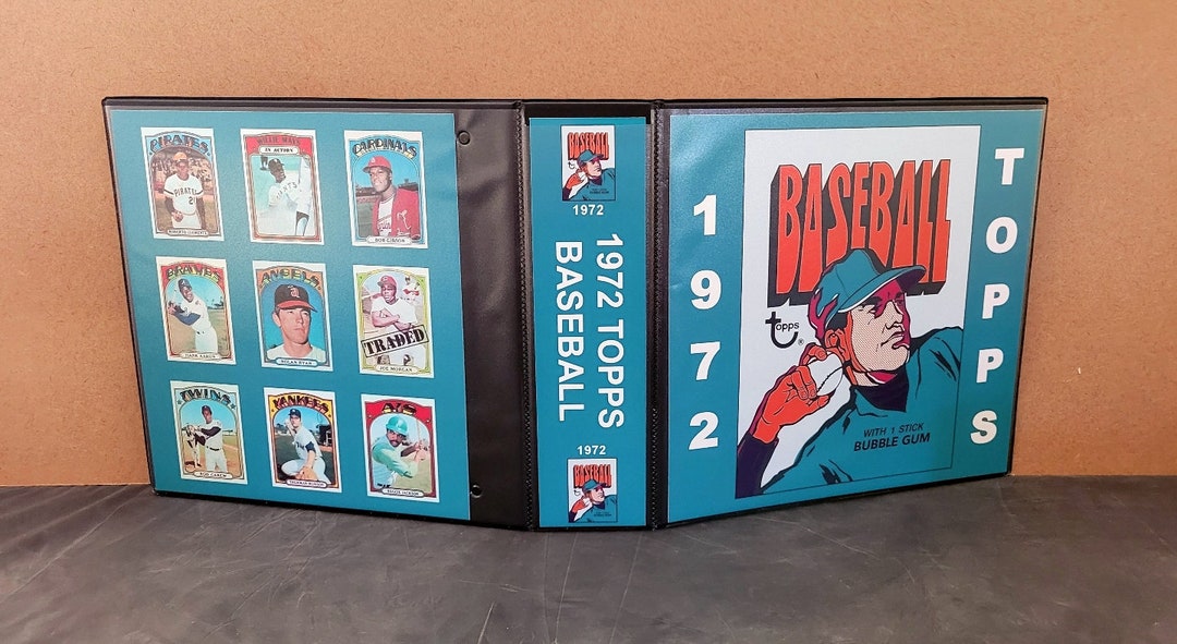 1972 Topps Baseball Cards Custom Made Binder Inserts 3 Sizes FREE ...