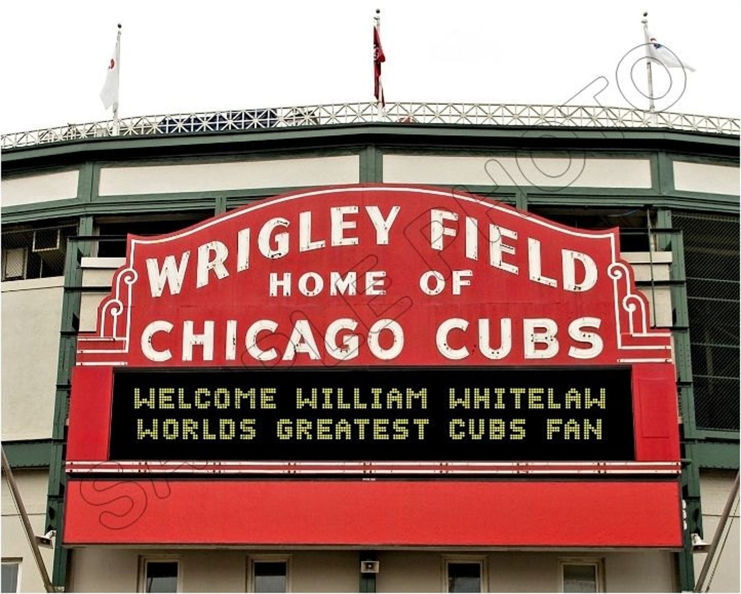 Personalized Wrigley Field Marquee Photo Photo 8x10 - Your Name in ...