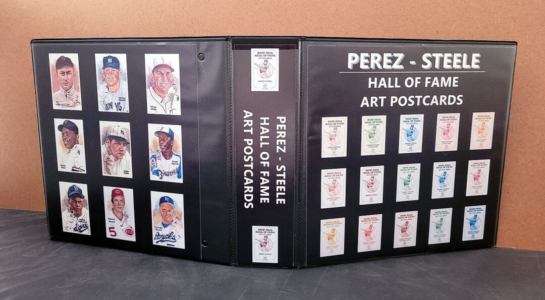 Perez-steele Hall of Fame Postcards Custom Made 3 Inch Album Binder ...