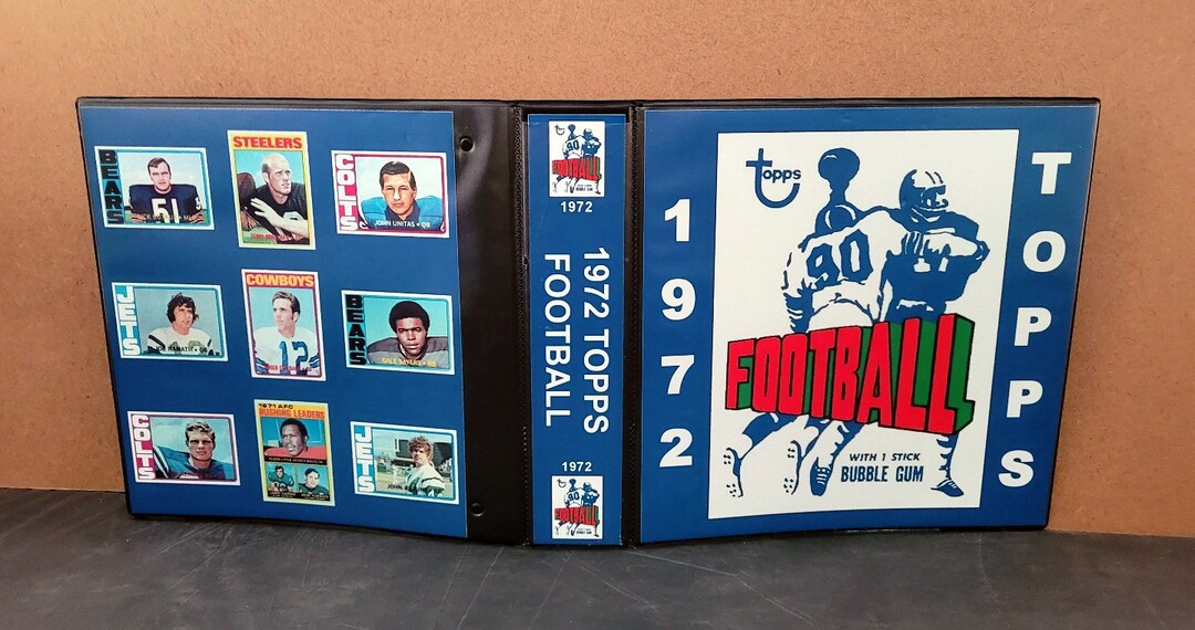 1972 Topps Football Cards Custom Made Binder Inserts 3 Sizes - Etsy
