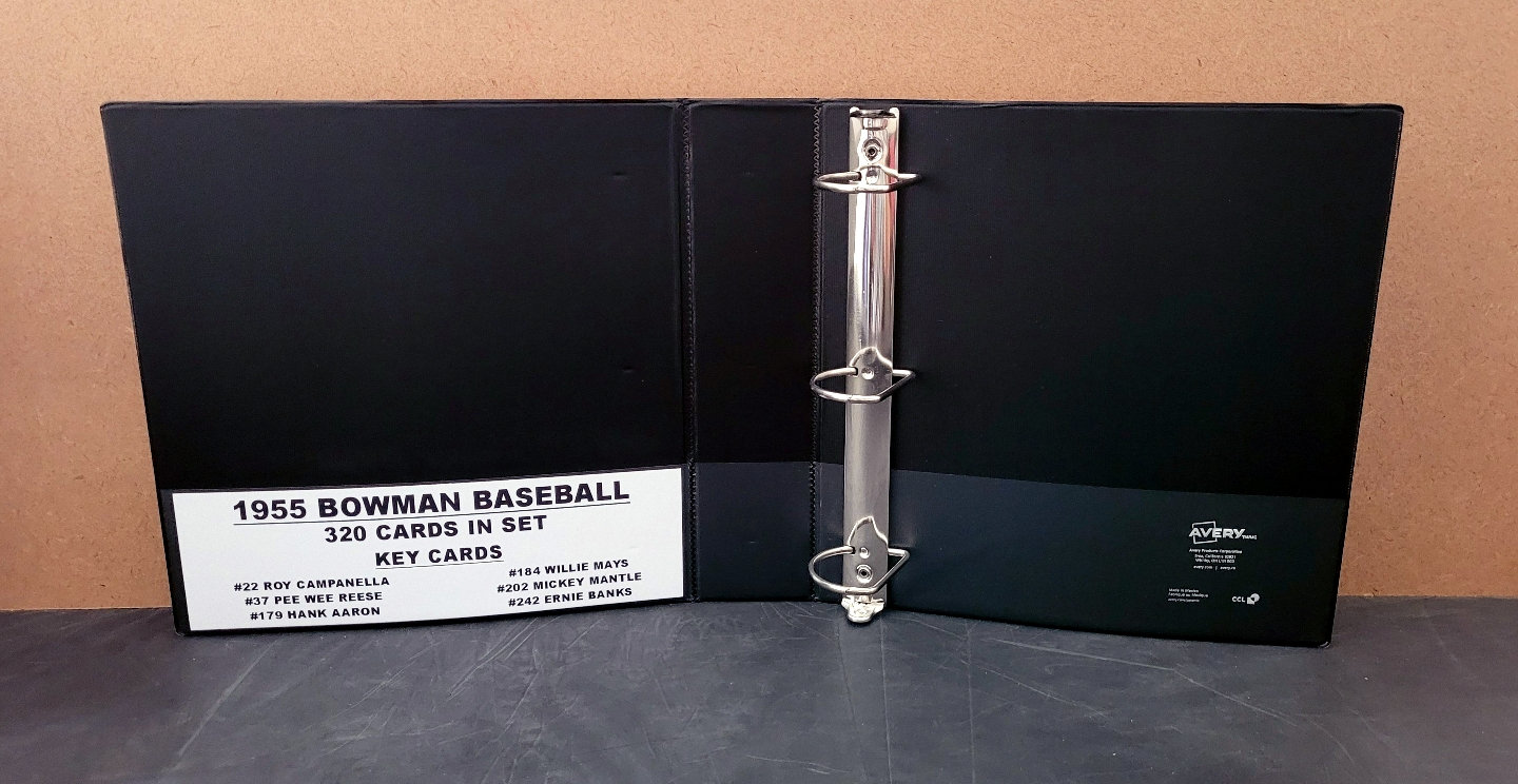 1955 Bowman Baseball Cards Custom Made 2 Inch Album Binder FREE ...