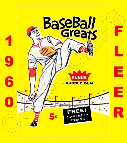 1960 Fleer Baseball Cards Custom Made Binder Inserts 3 Sizes FREE ...