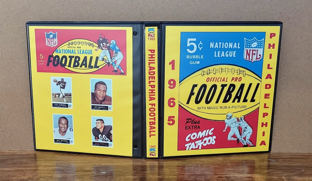 1965 Philadelphia Football Cards Custom Made Binder Inserts 3 Sizes ...