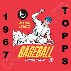1967 Topps Baseball Cards Custom Made Binder Inserts 3 Sizes - Etsy