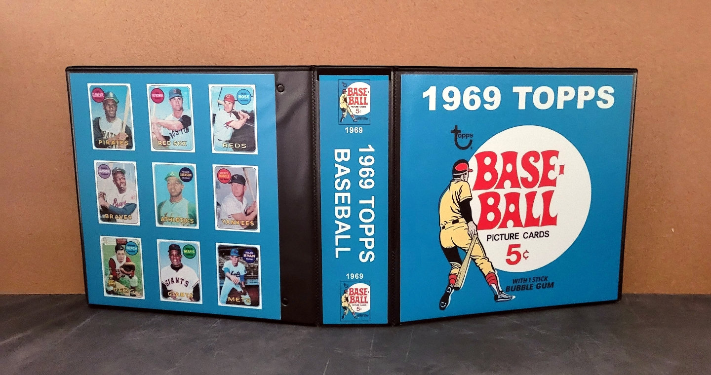 1969 Topps Baseball Cards Custom Made Binder Inserts 3 Sizes FREE ...