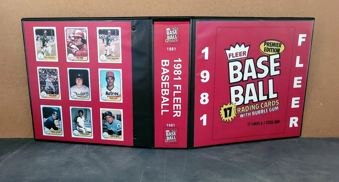 1981 Fleer Baseball Cards Custom Made 3 Inch Album Binder FREE SHIPPING ...