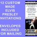 12 Personalized Elvis Presley Party Invitations FREE SHIPPING ...