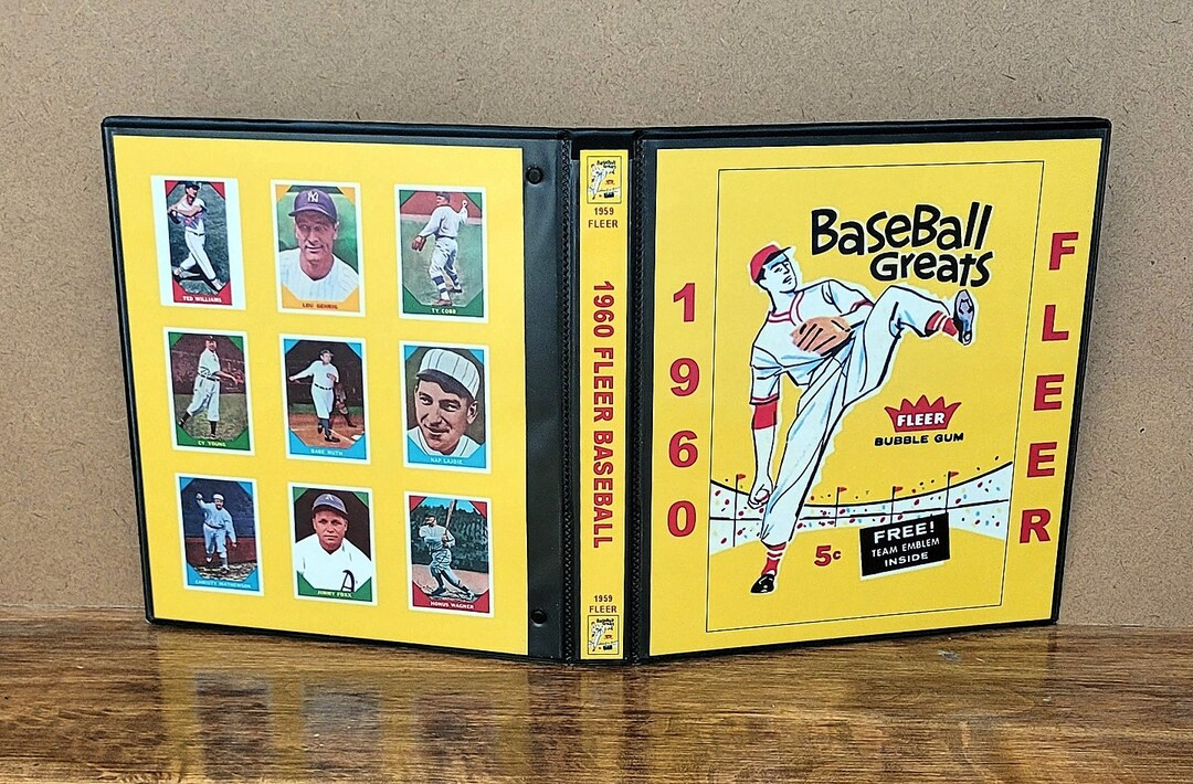 1960 Fleer Baseball Cards Custom Made 1 Inch Album Binder FREE SHIPPING ...