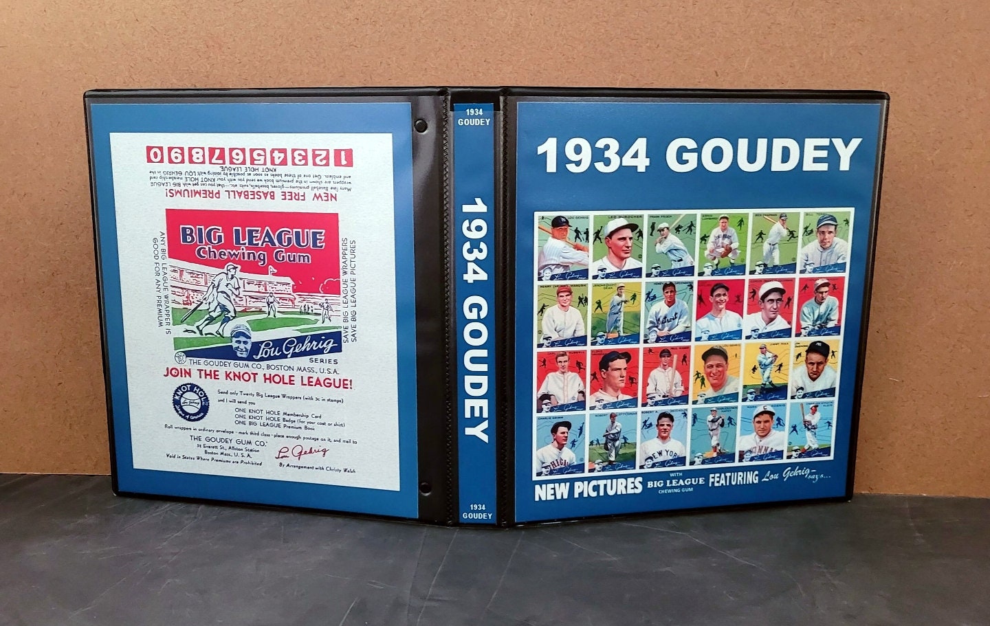 1934 Goudey Baseball Cards Custom Made Binder Inserts 3 Sizes FREE ...