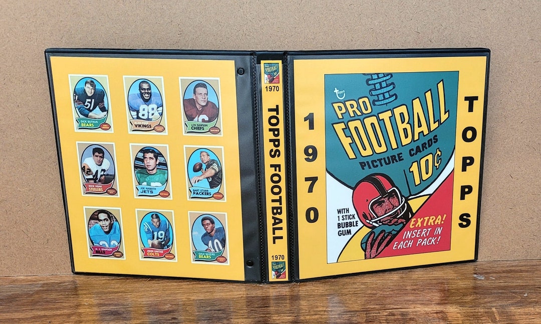 1970 Topps Football Cards Custom Made 1 Inch Album Binder FREE SHIPPING ...