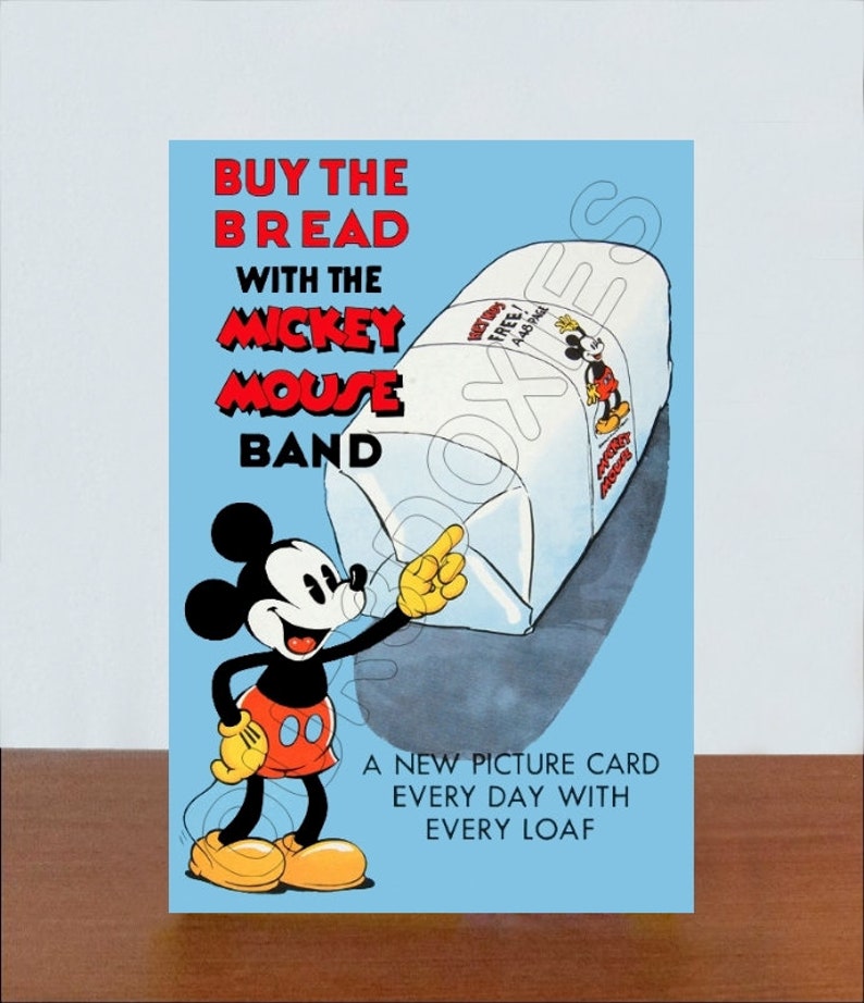 1930's Mickey Mouse Bread Store Advertising Standup Sign - Etsy