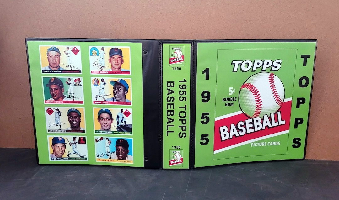 1955 Topps Baseball Cards Custom Made 2 Inch Album Binder Free Shipping 