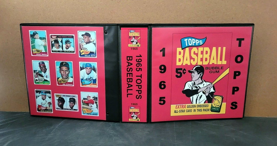 1965 Topps Baseball Cards Custom Made Binder Inserts 3 Sizes FREE ...