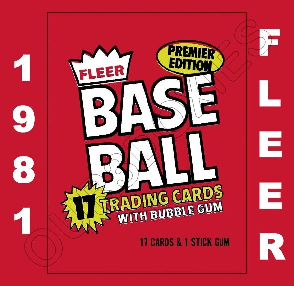 1981 Fleer Baseball Cards Custom Made 3 Inch Album Binder FREE SHIPPING ...