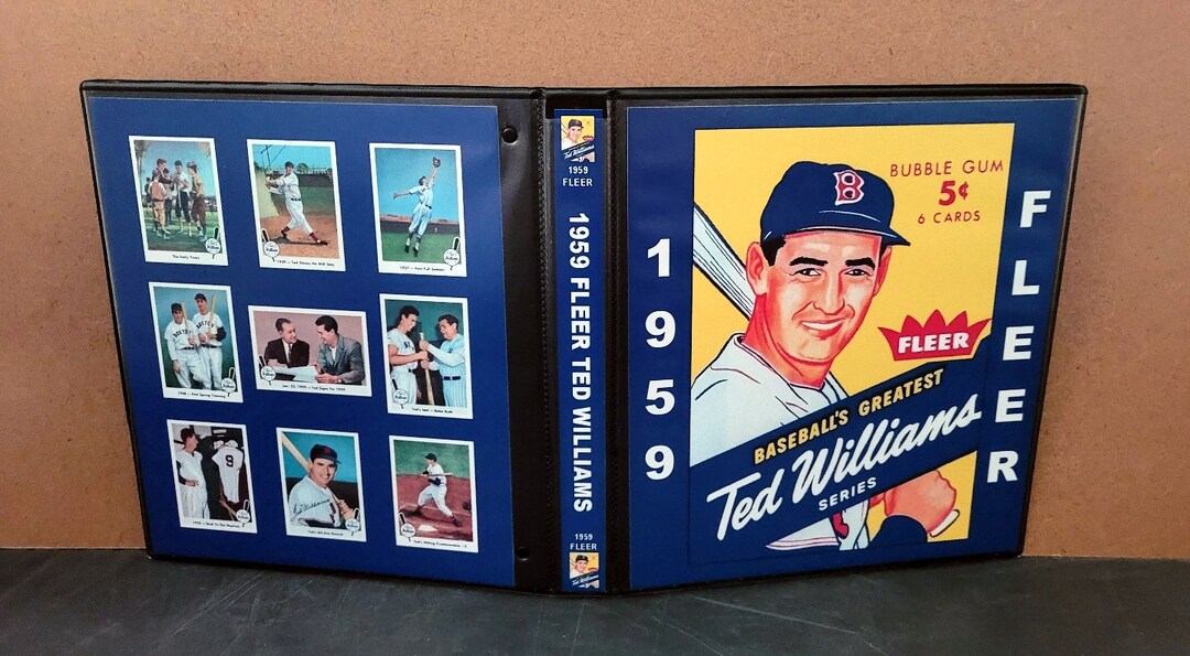 1959 Fleer Ted Williams Cards Custom Made 1 Inch Album Binder FREE ...