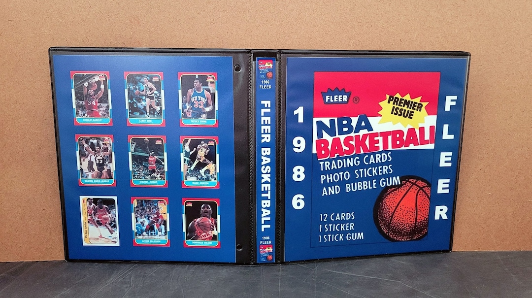 1986 Fleer Basketball Cards Custom Made 1 Inch Album Binder FREE ...